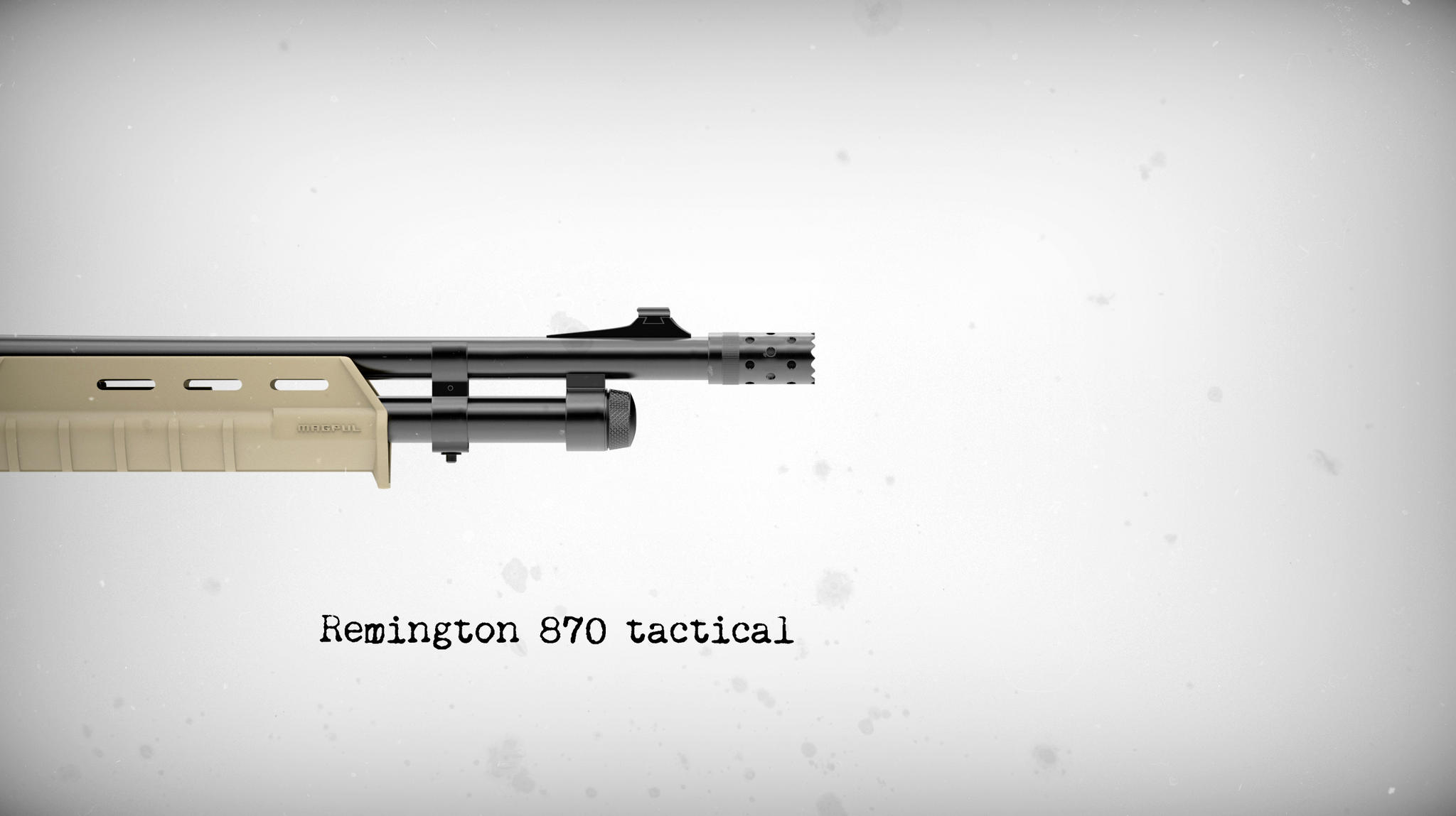 Remindton 870 tactical - hard surface modeling — polycount