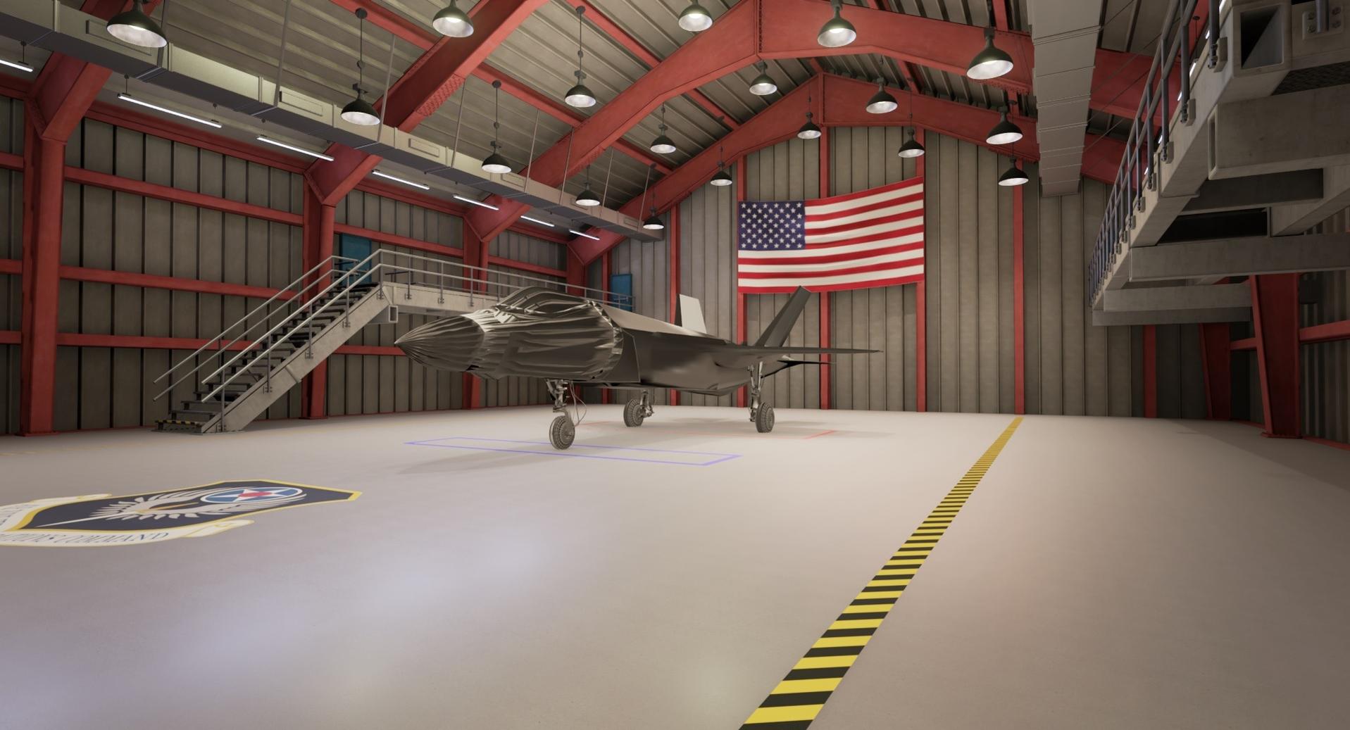 Erich's F-35 Hangar WIP — polycount