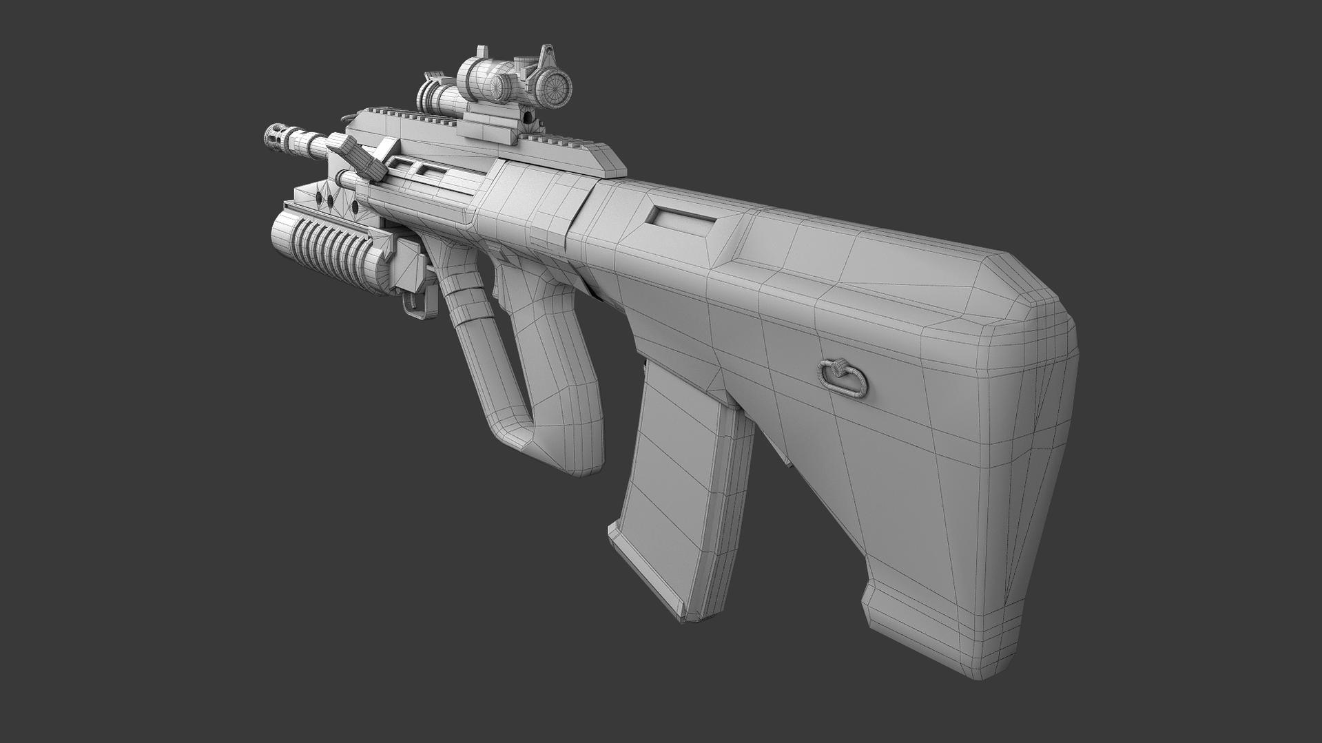 Low-poly Gun — polycount