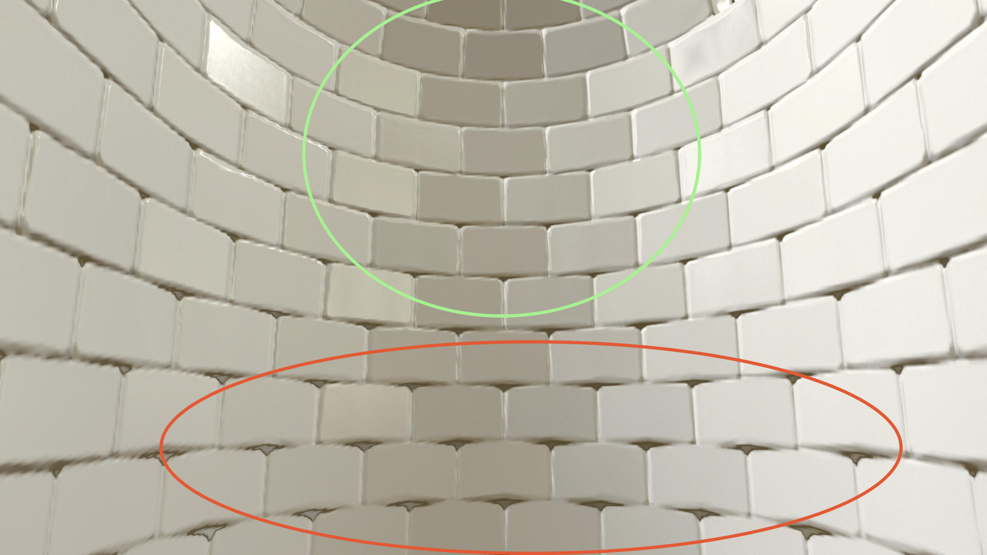 Brick wall strange artifacts — polycount