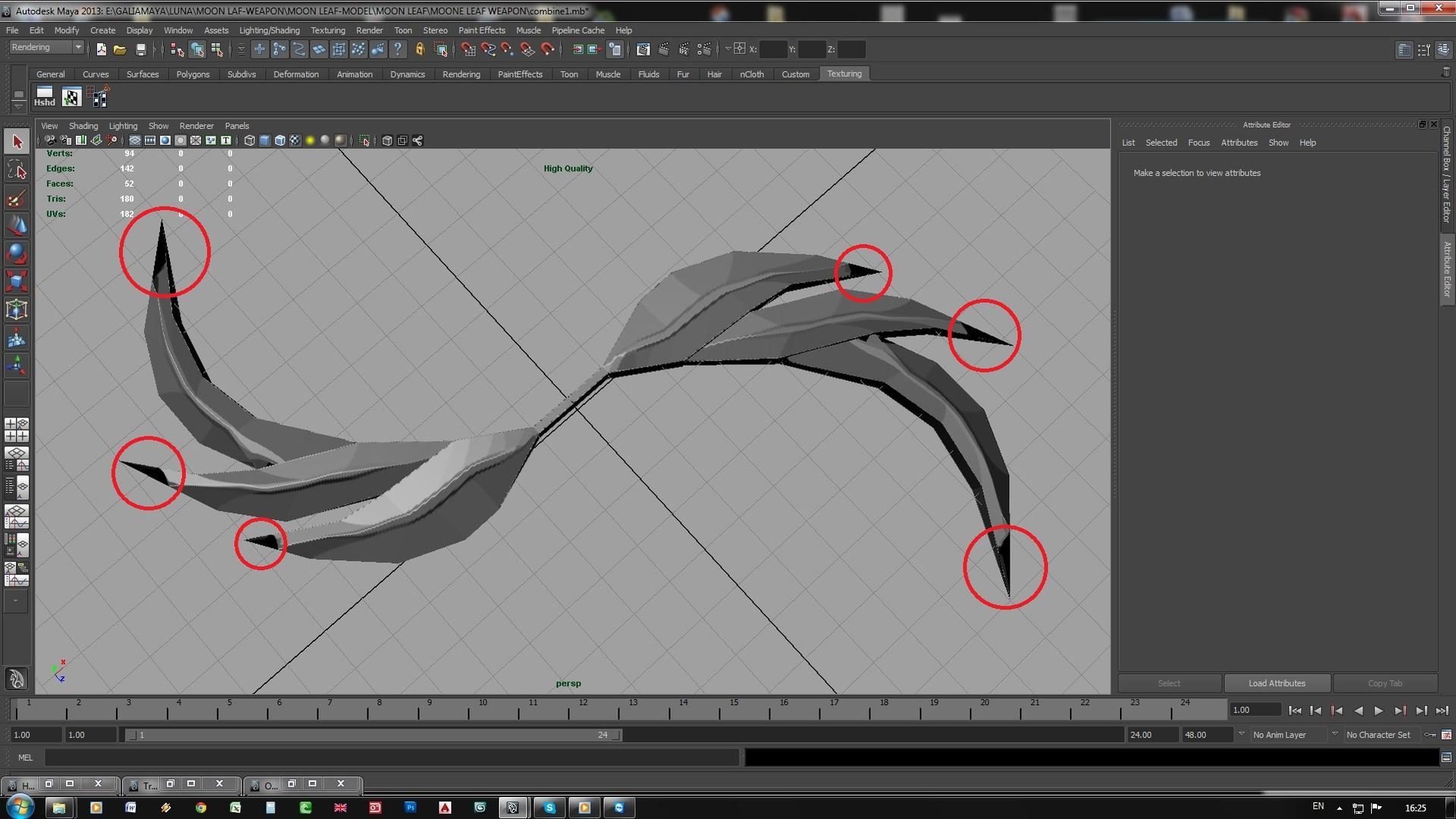 [Maya] Normal map baking black pointed edges — polycount