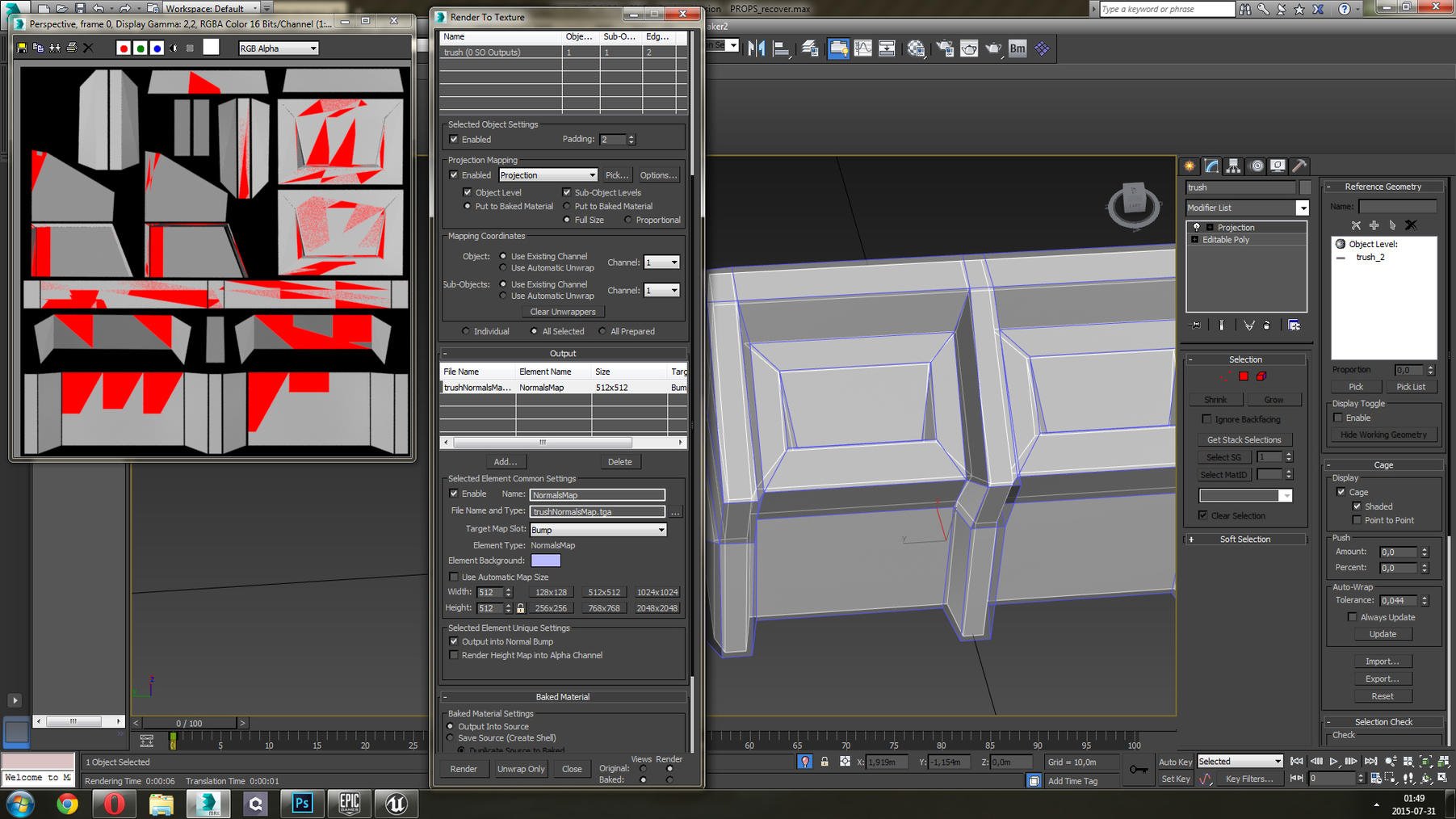 Normal map makes triangles... 3Ds Max — polycount