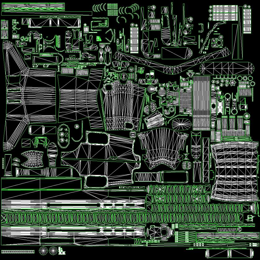 FPS Weapon + uv + normal map baking — polycount