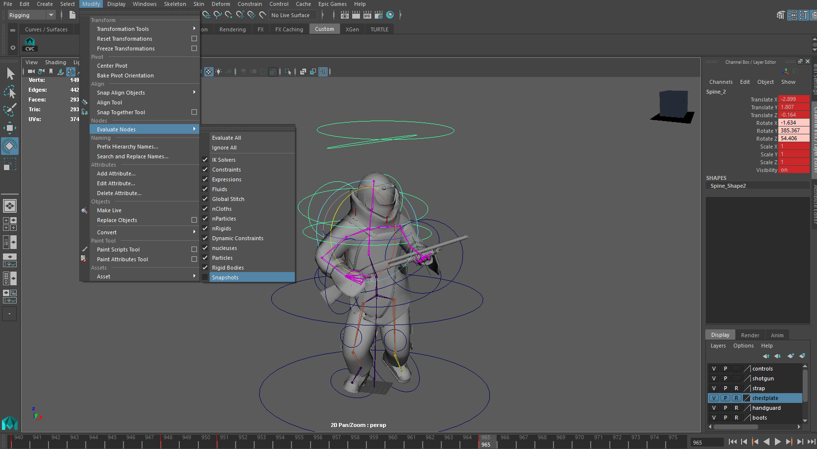 Maya - Rotating Controls is SLOW — polycount