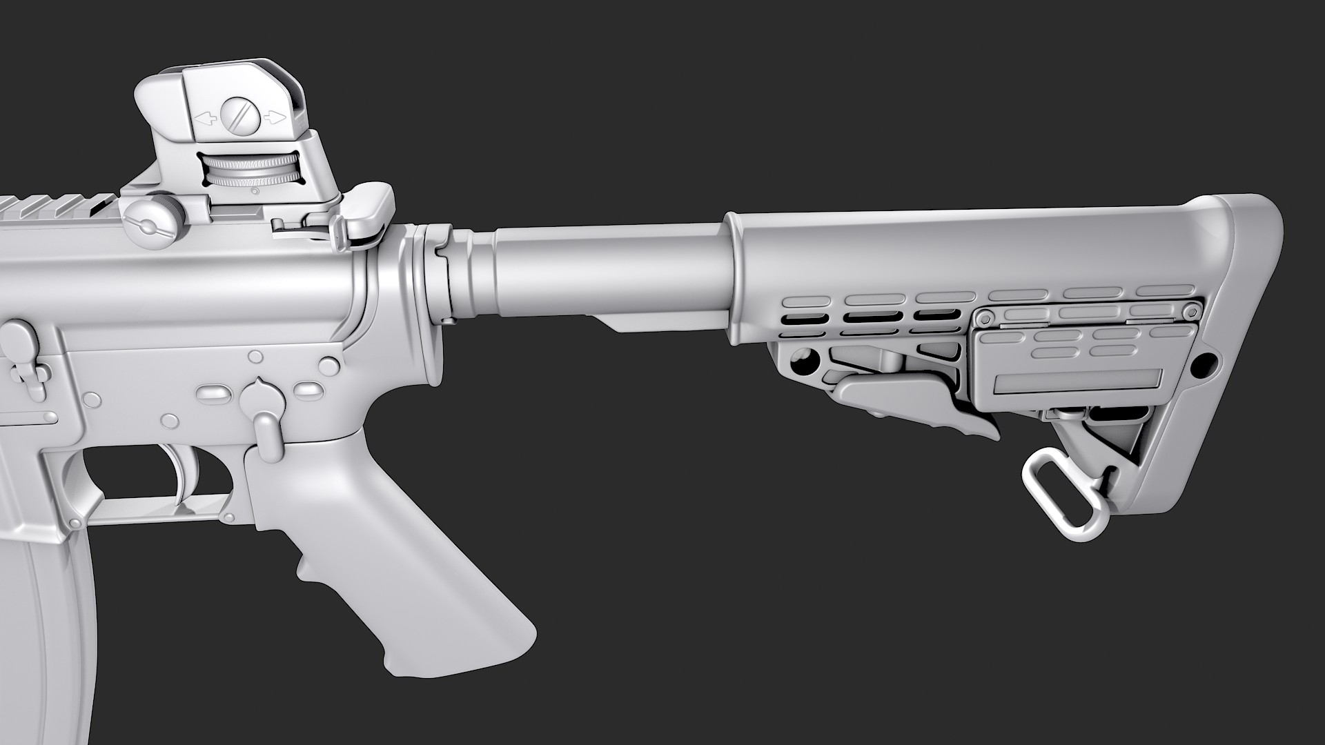 M4 Custom Tactical Assault rifle — polycount