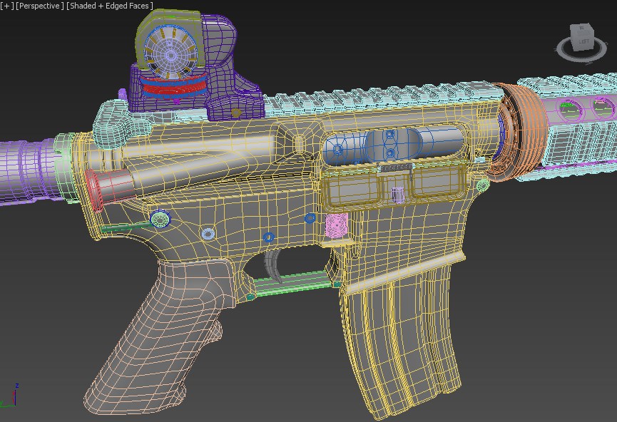 M4 Custom Tactical Assault rifle — polycount