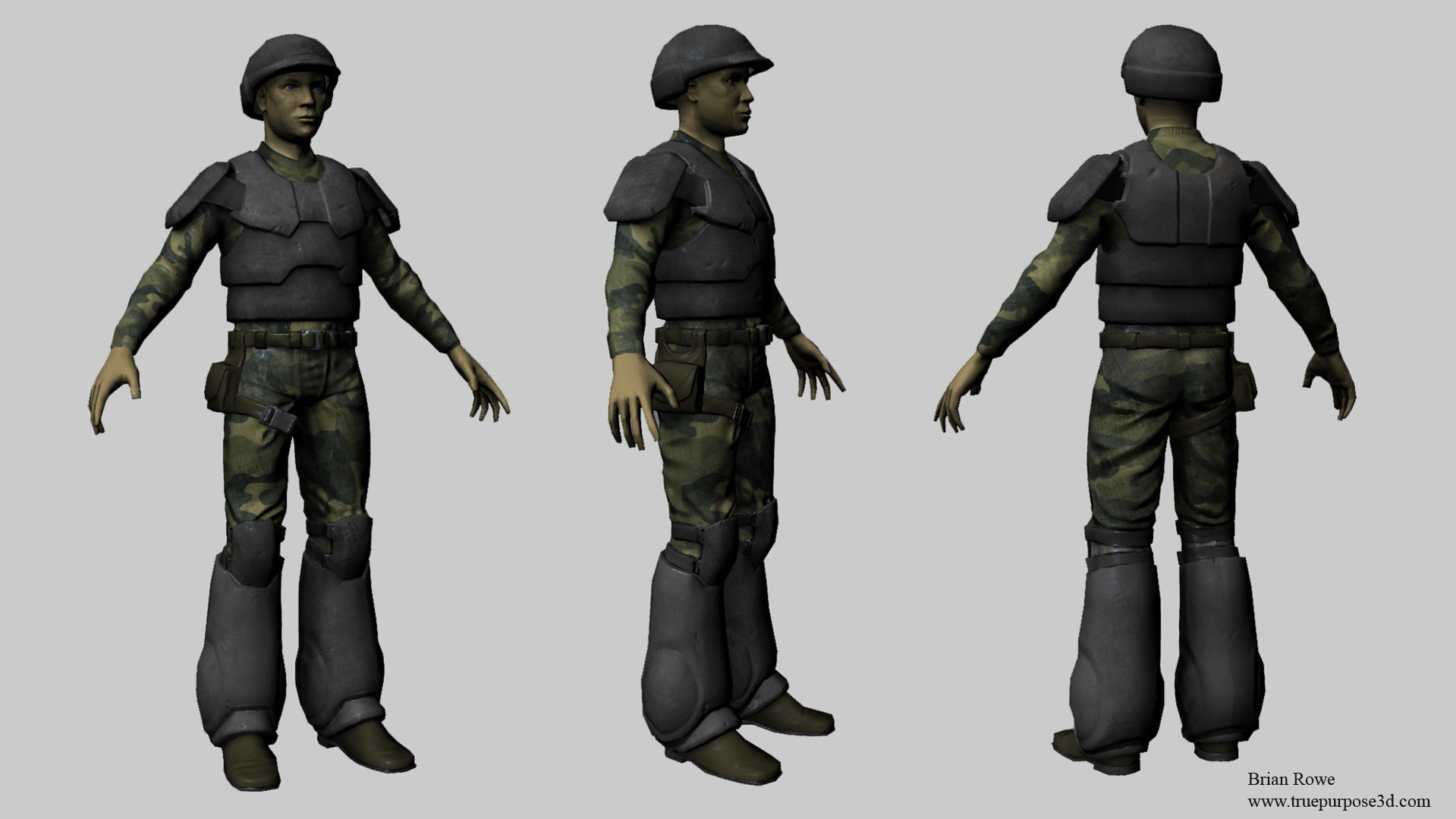 Soldier - game character — polycount