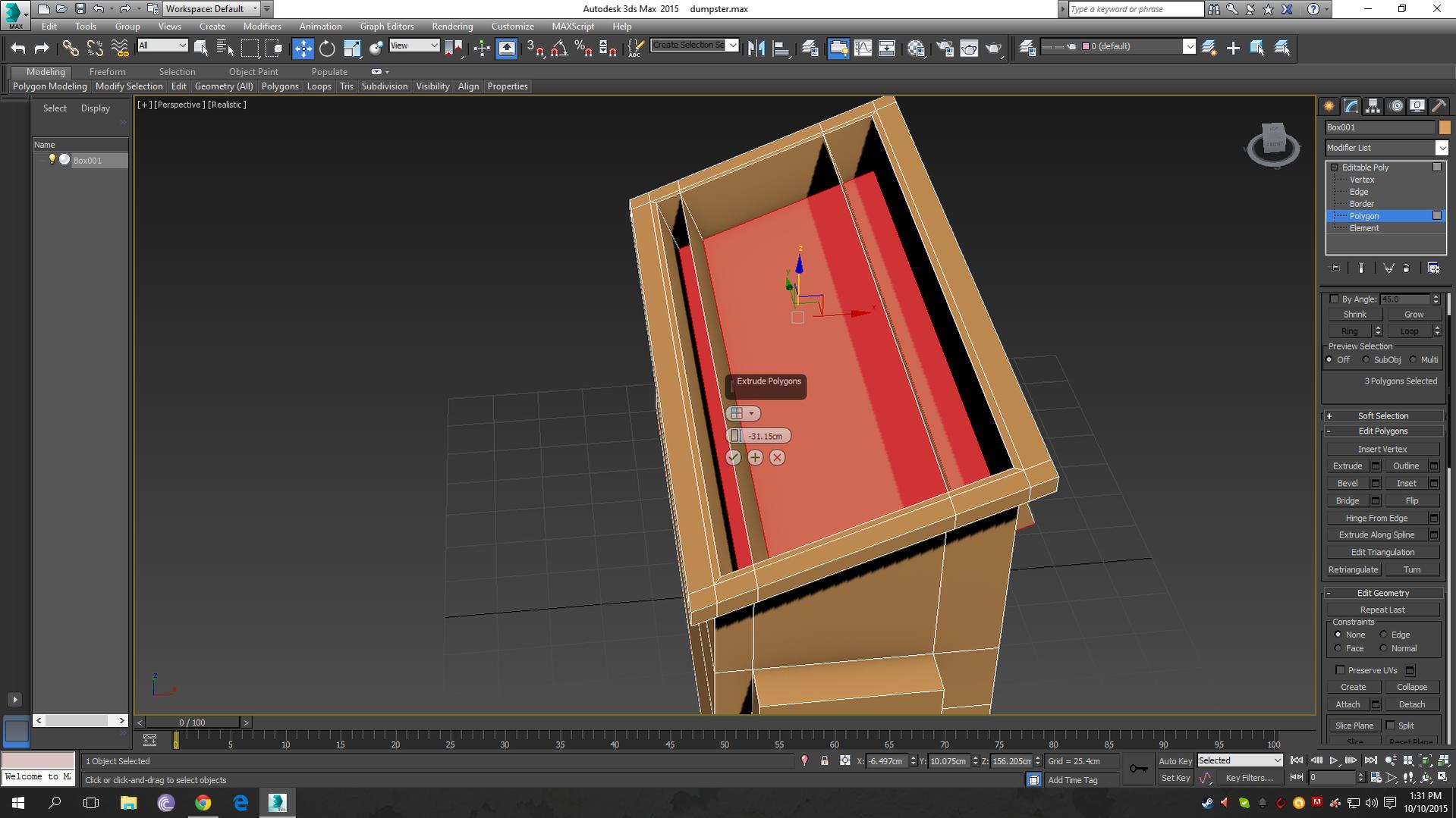 Problem with extruding polygons — polycount