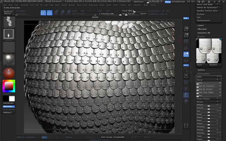 How to make scale Armor in Zbrush? — polycount