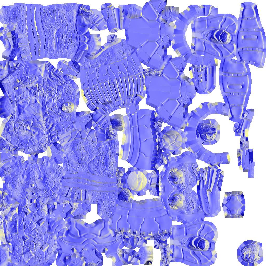 Xnormal Normal Map Artifacts Blue And Yellow — Polycount