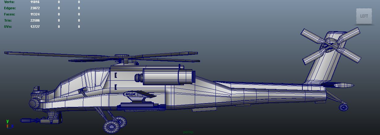 AH-64 Apache helicopter_Lowpoly — polycount