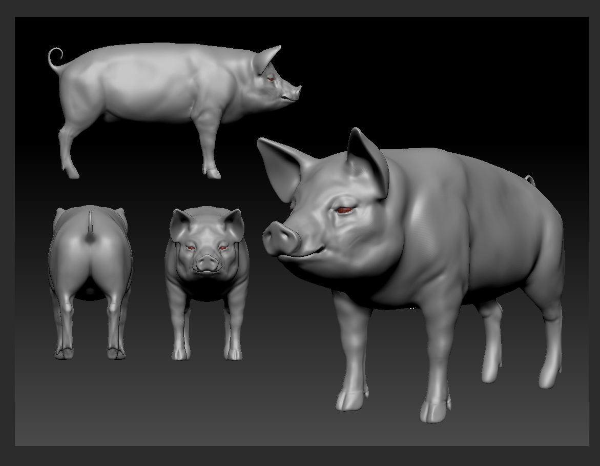 Medieval Farm Pig WIP — polycount