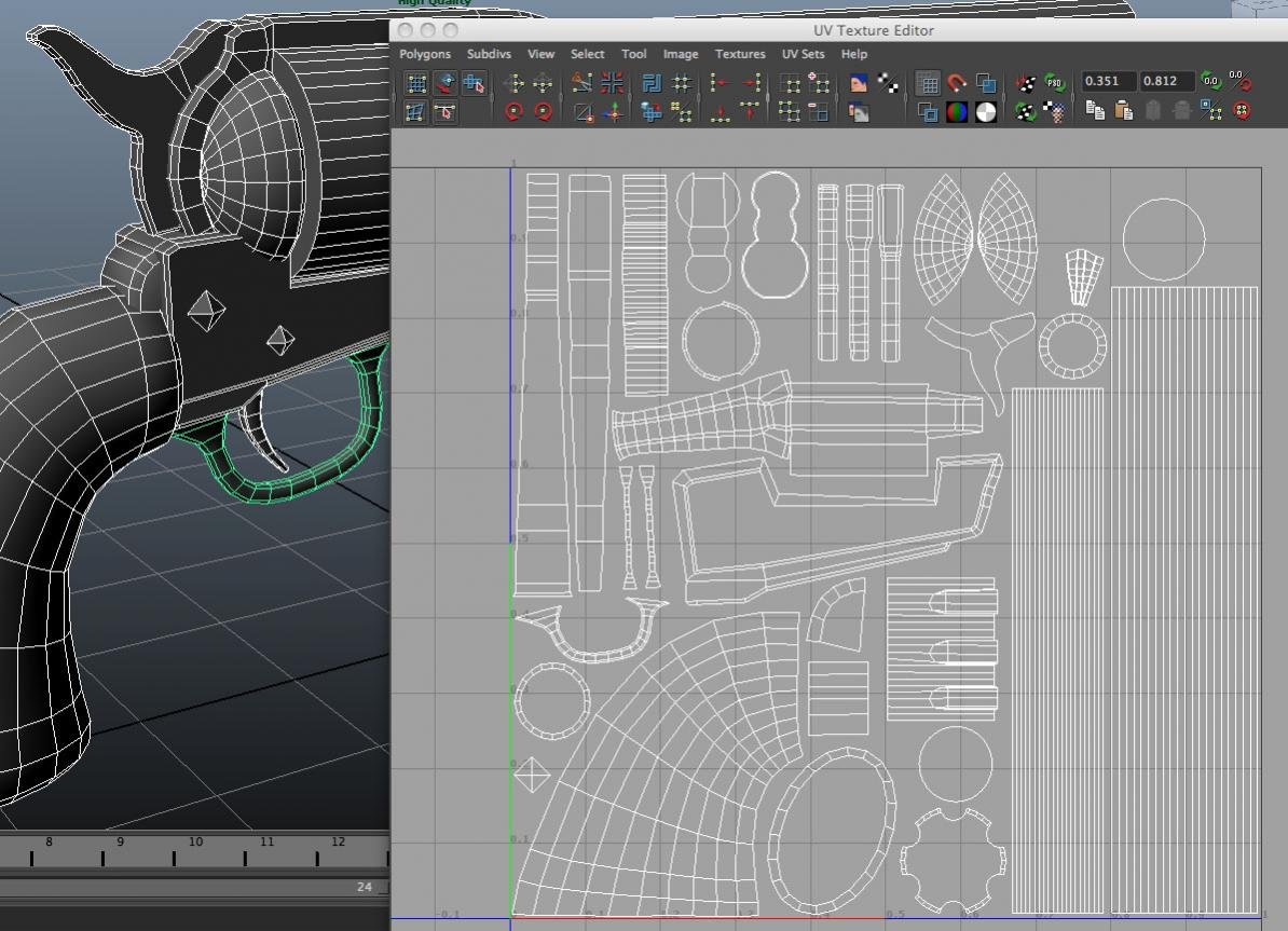 UV mapping a revolver — polycount