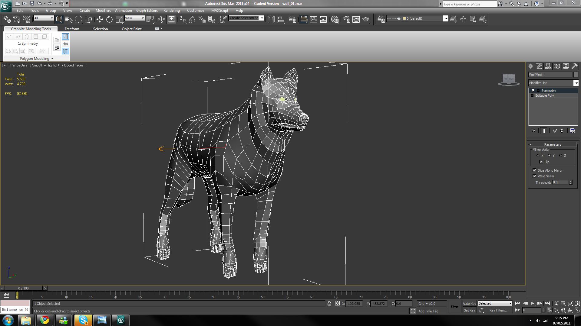 Wolf W.I.P — polycount