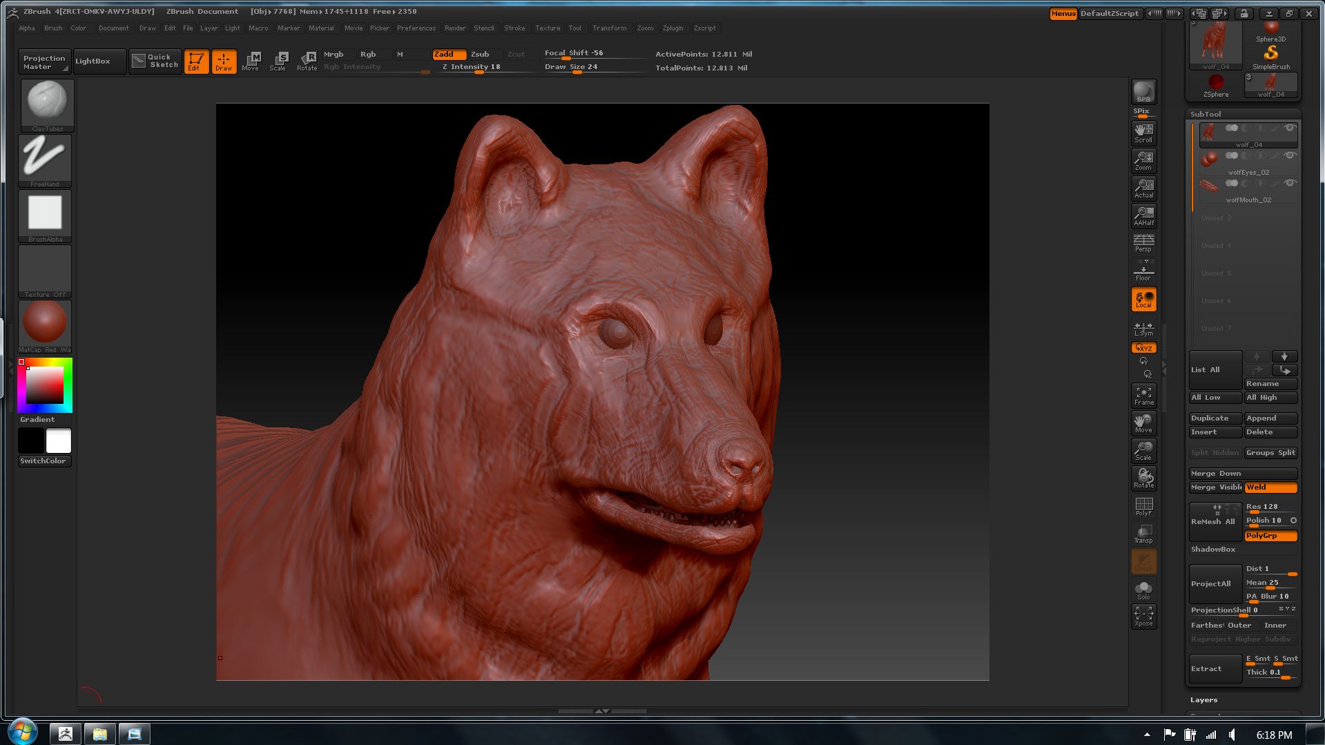 Wolf W.I.P — polycount