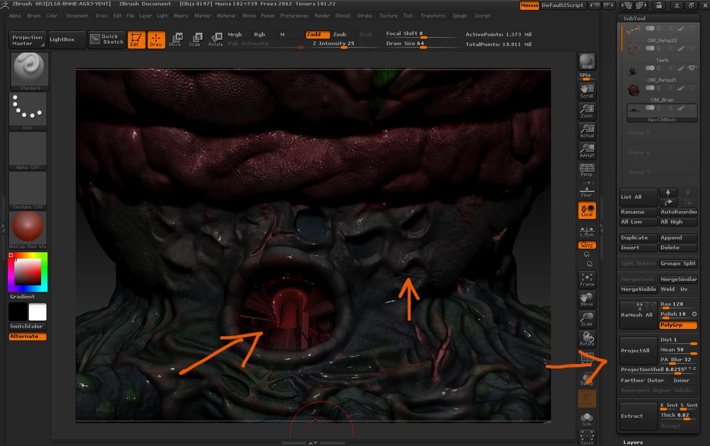 Zbrush Projection Issue #2 — polycount
