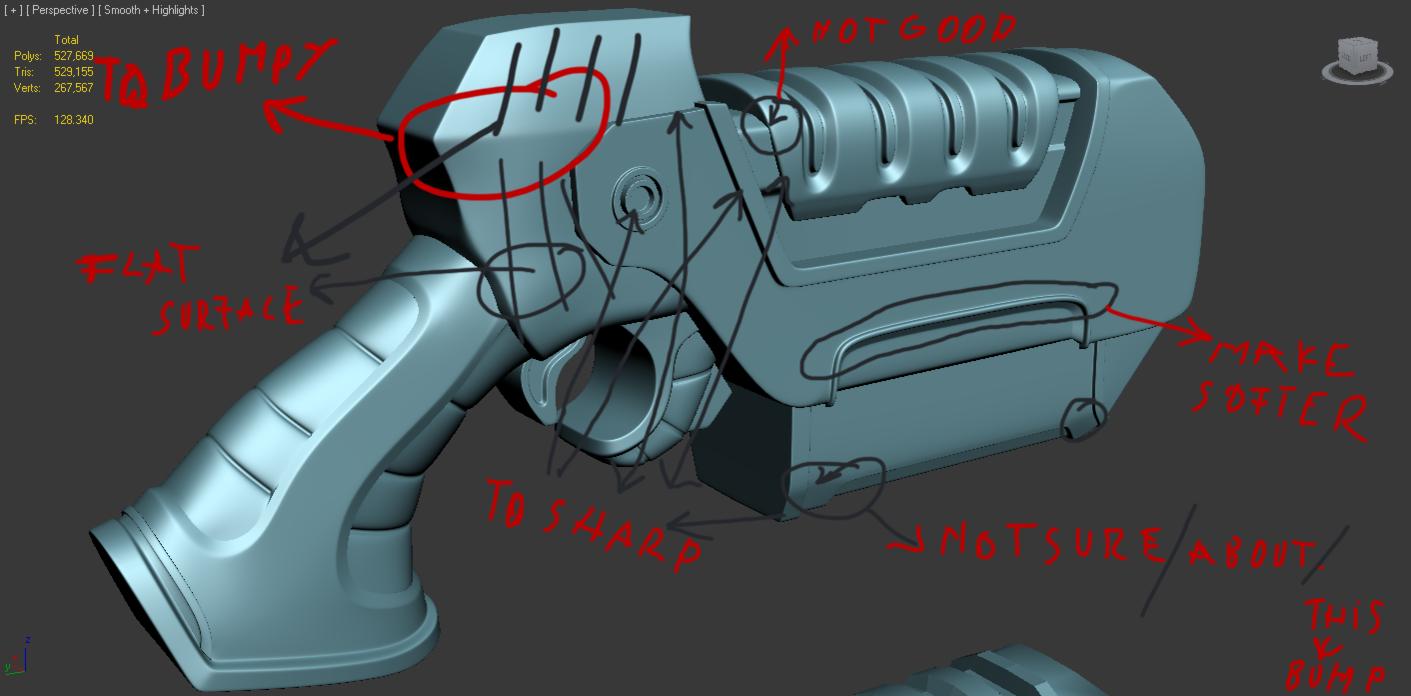 [WIP] Sci-Fi Gun — polycount