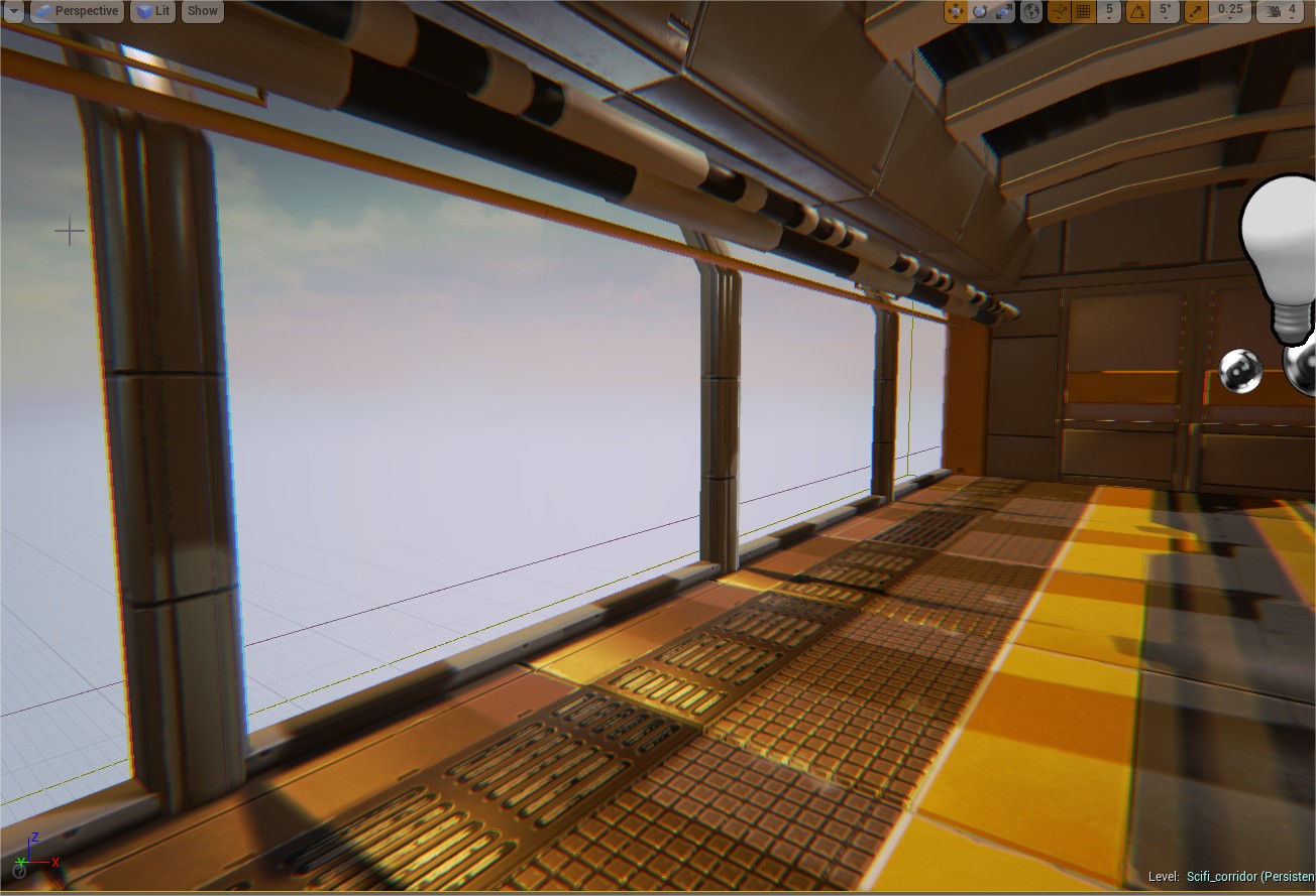 Sci fi corridor — polycount
