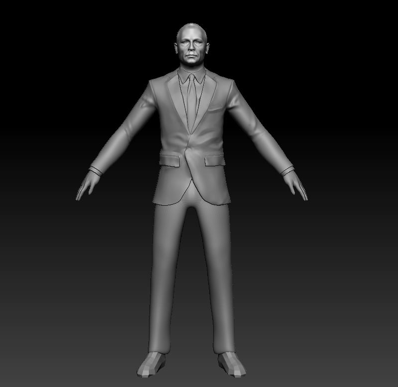Daniel Craig_James Bond WIP — polycount