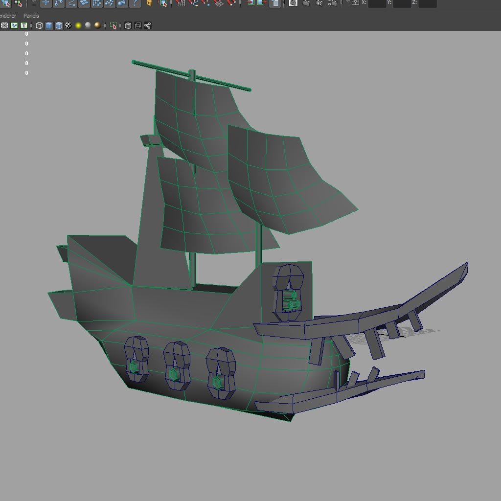 Low poly Pirates Carribean — polycount