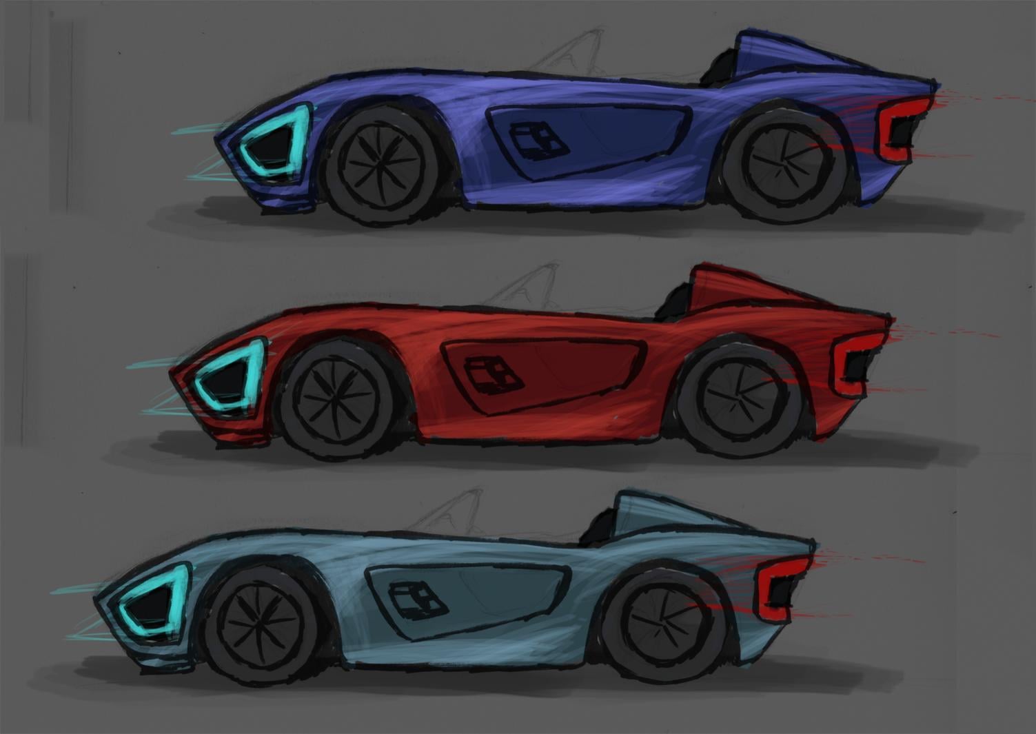 making my first realistic renderin,sports car scene — polycount