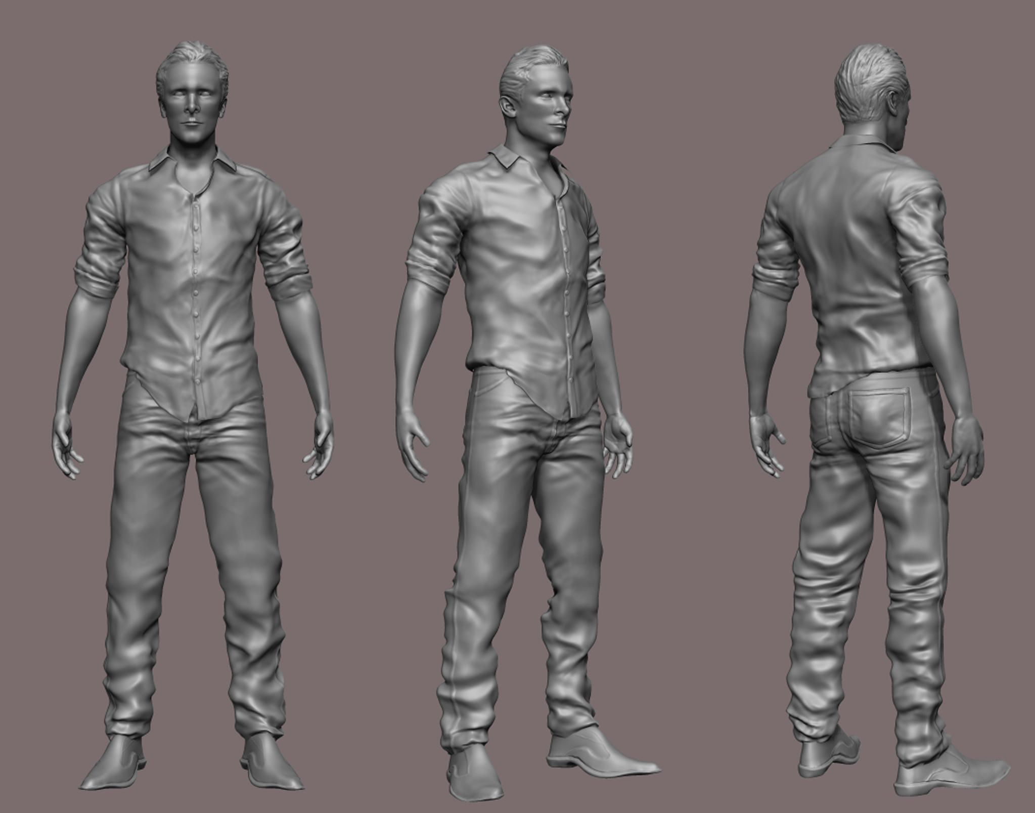 Constructive Criticism PLZ --- Christian Bale Character — polycount