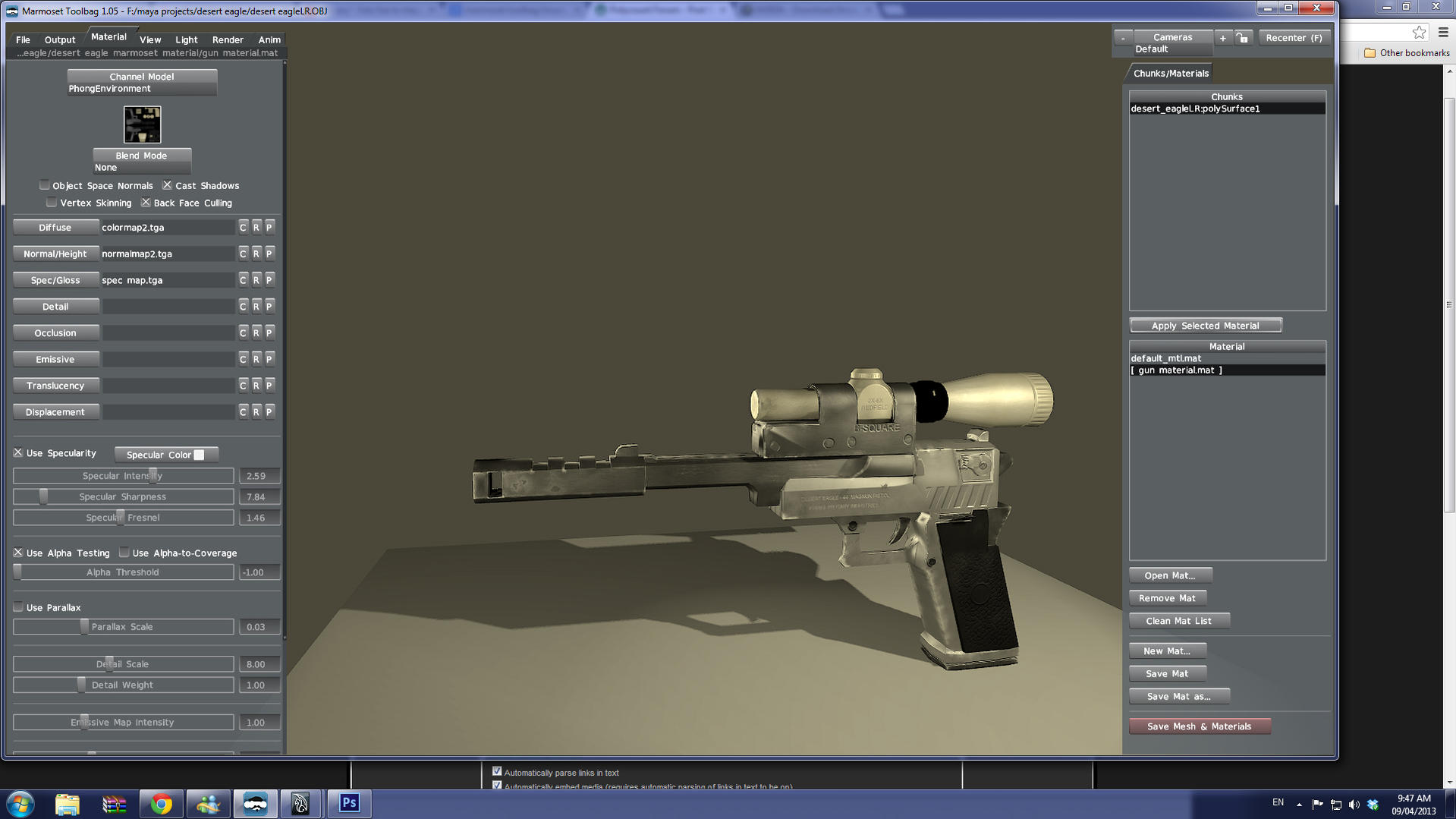 marmoset toolbag 1.06 rendering issue — polycount