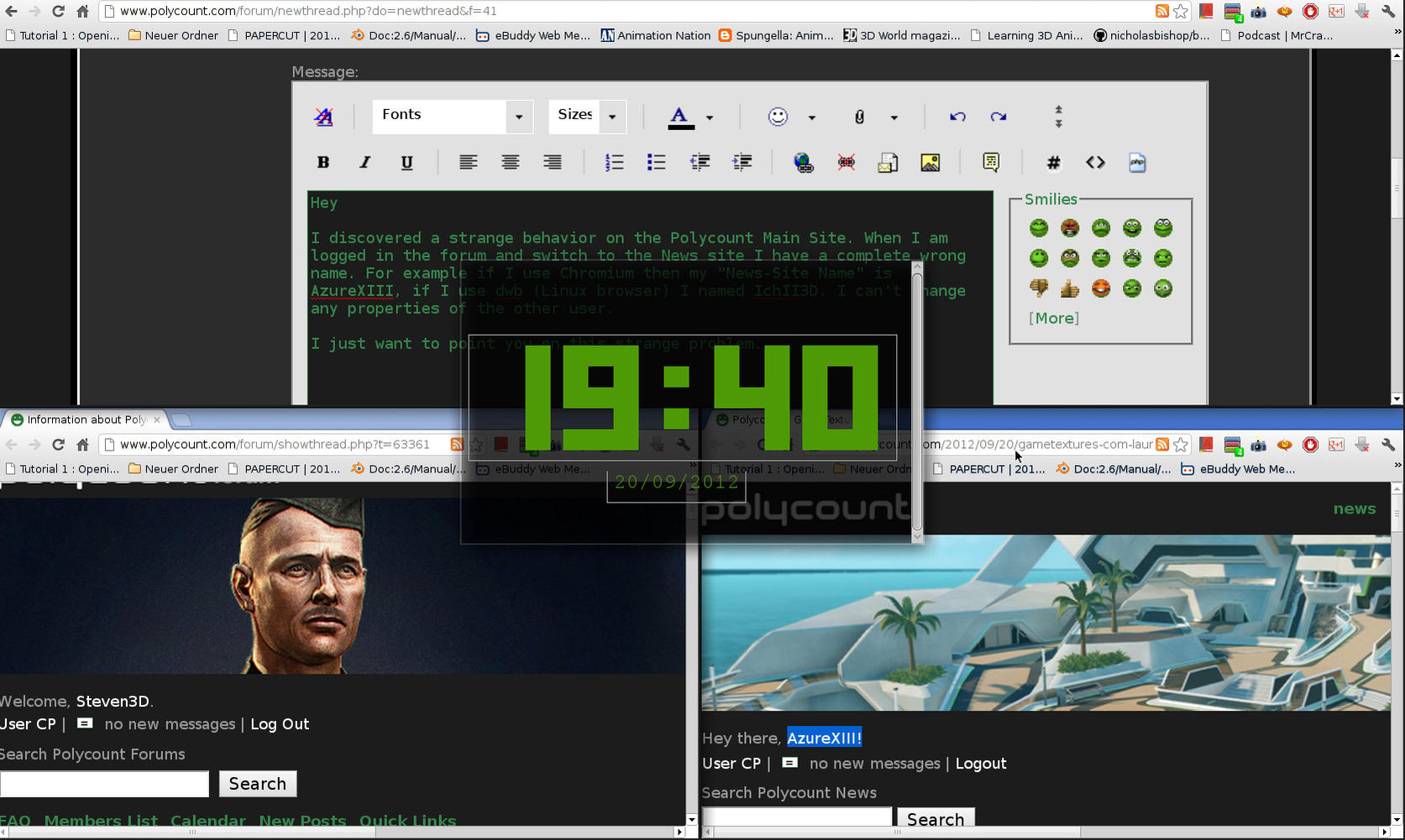 Strange behavior on the polycount news site — polycount