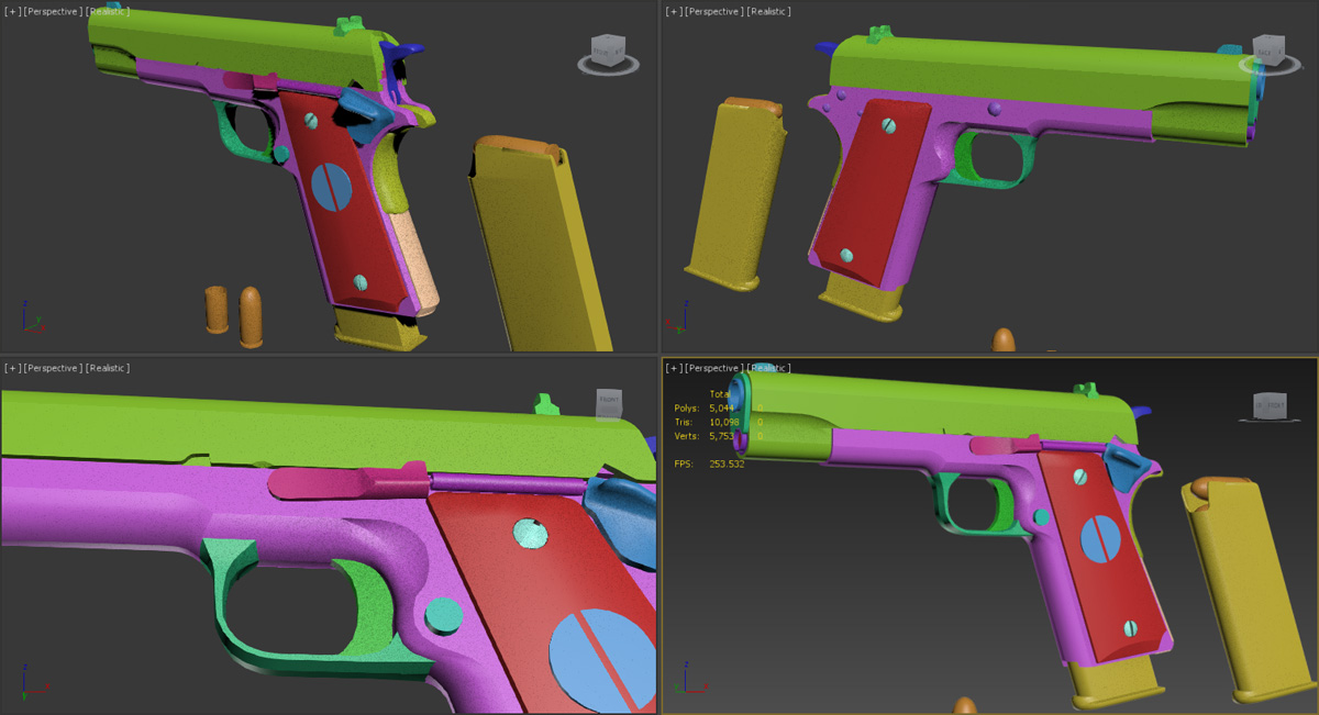 First Gun Model - Some advice pls! — polycount