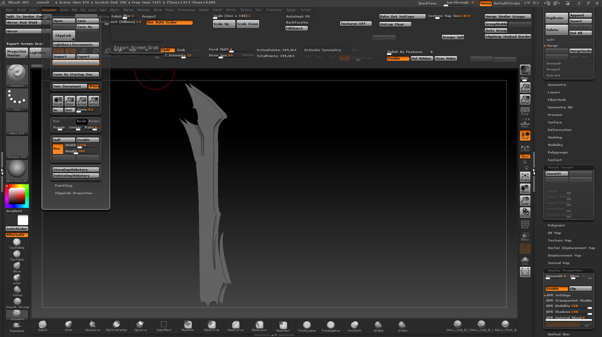 Zbrush extrusion question — polycount