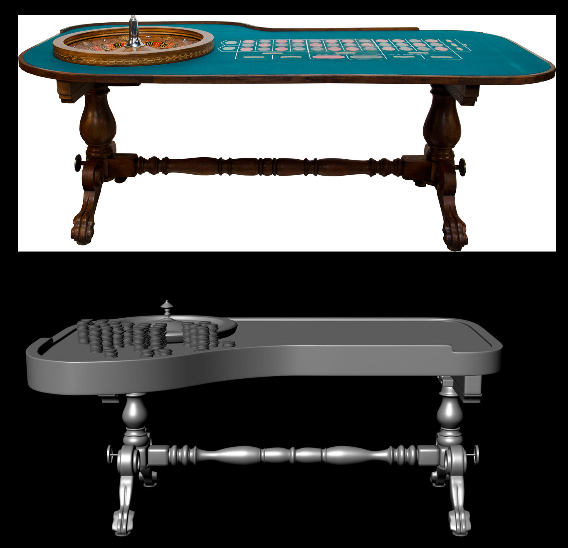 Roulette Table — polycount