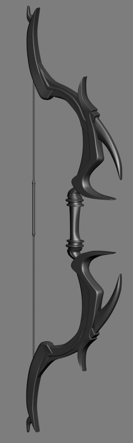 Daedric Bow WIP — polycount