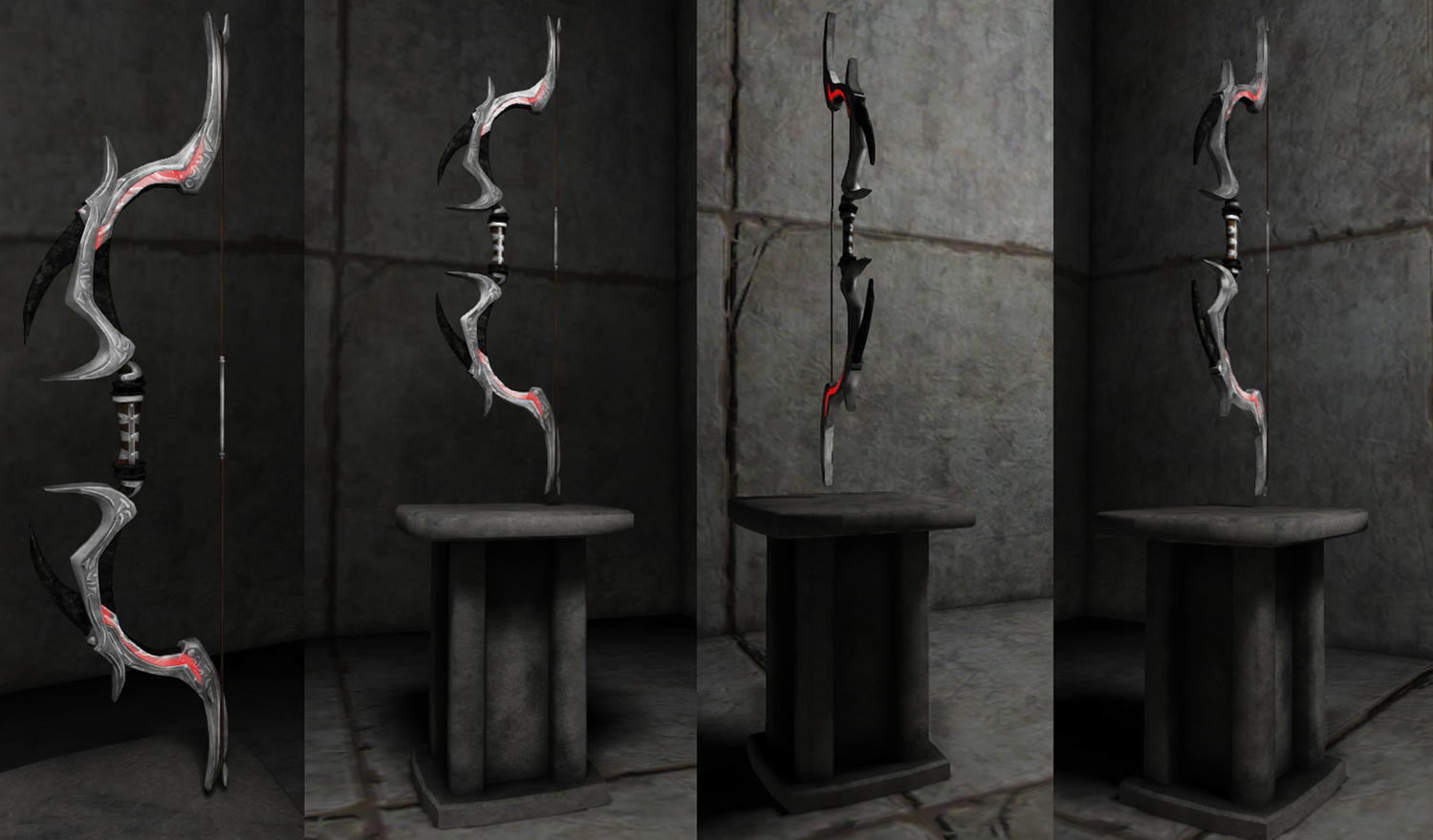 Daedric Bow WIP — polycount