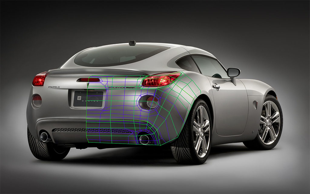 Topology draft on car — polycount