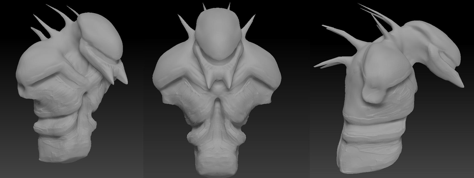 Creature Bust - Constructive Criticism Needed — polycount