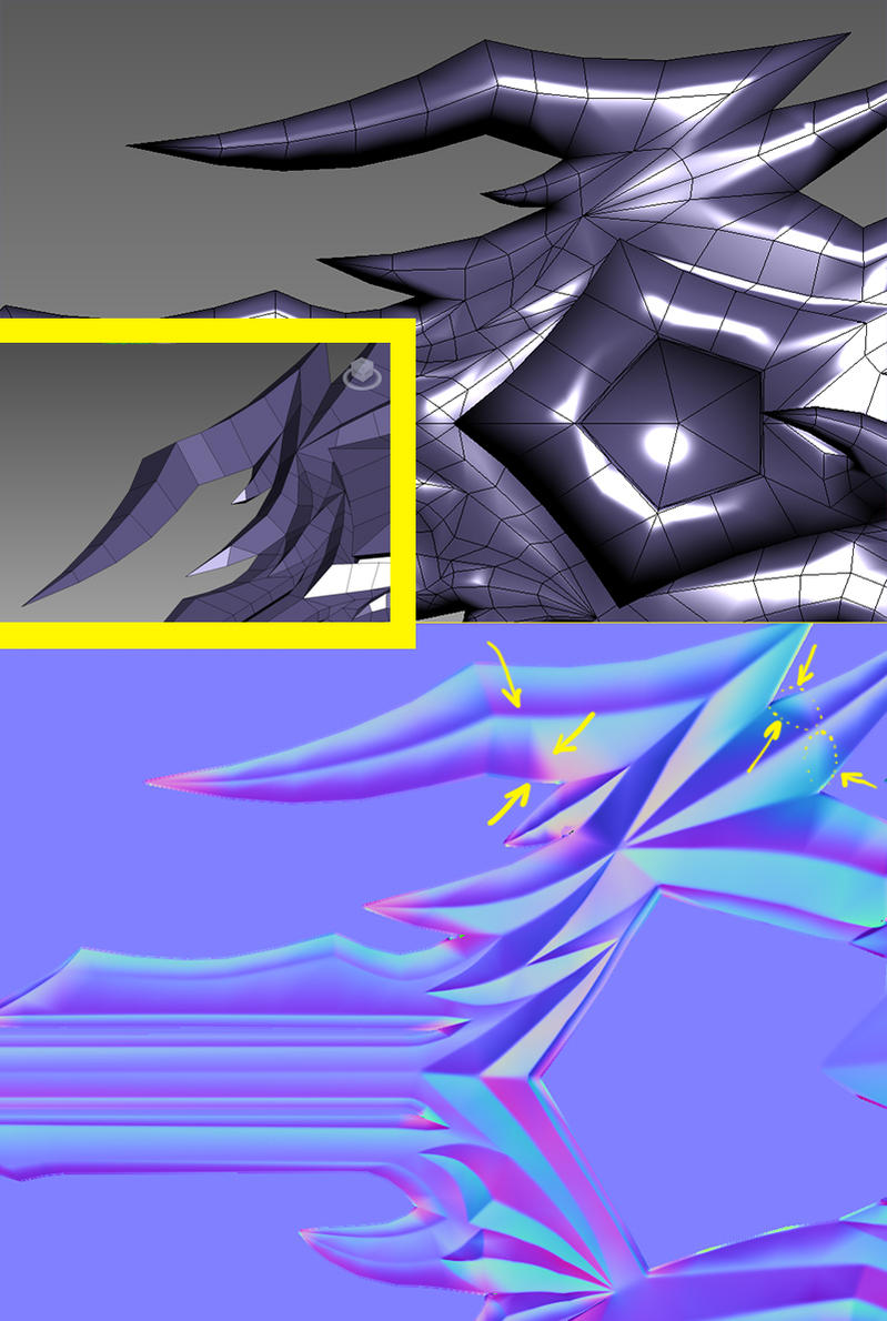 Artifacts in baking NORMAL MAPS. — polycount