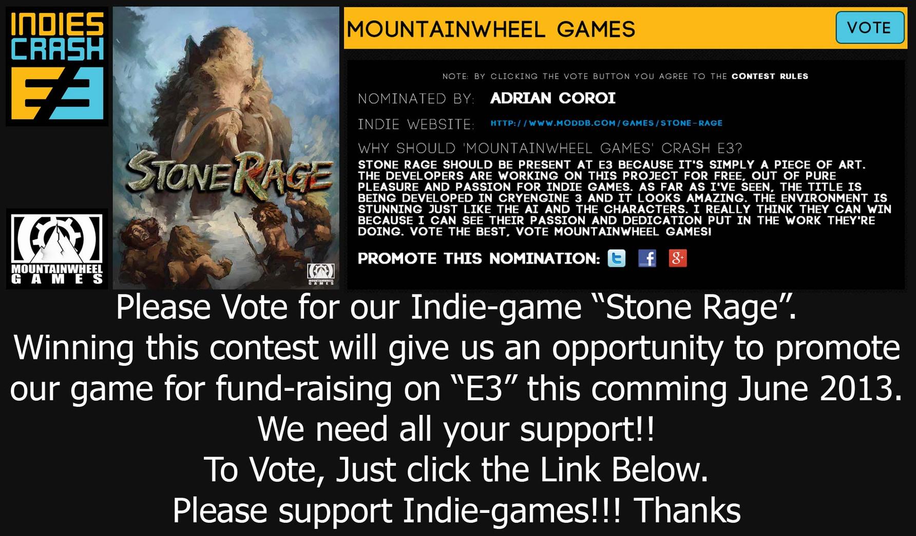 Promoting!!! - E3 - Mountain Wheel Games - Stone Rage — polycount