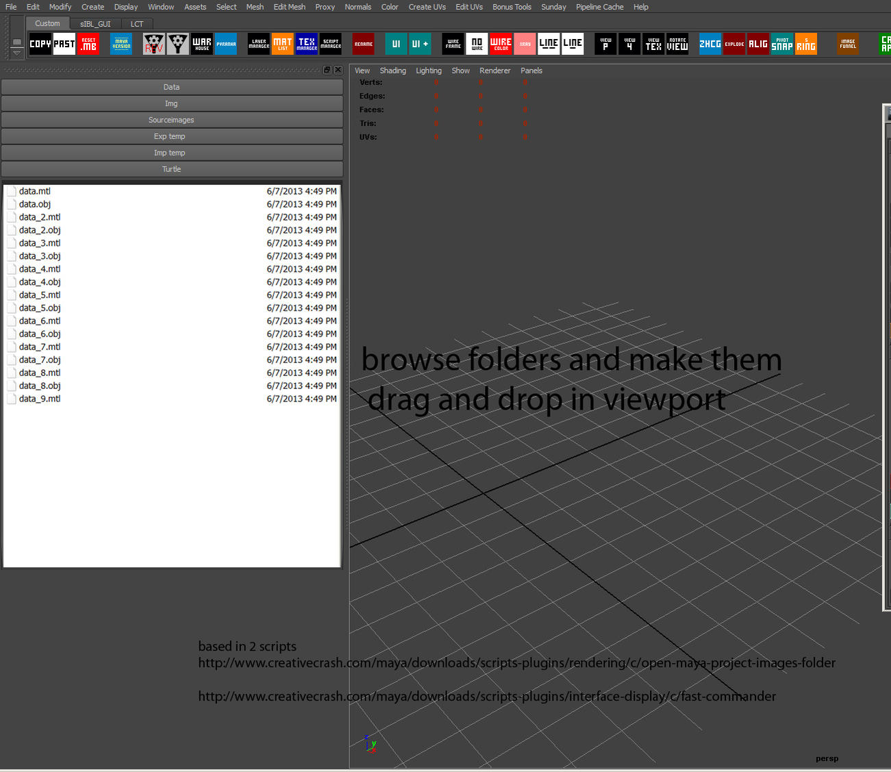 maya browser — polycount