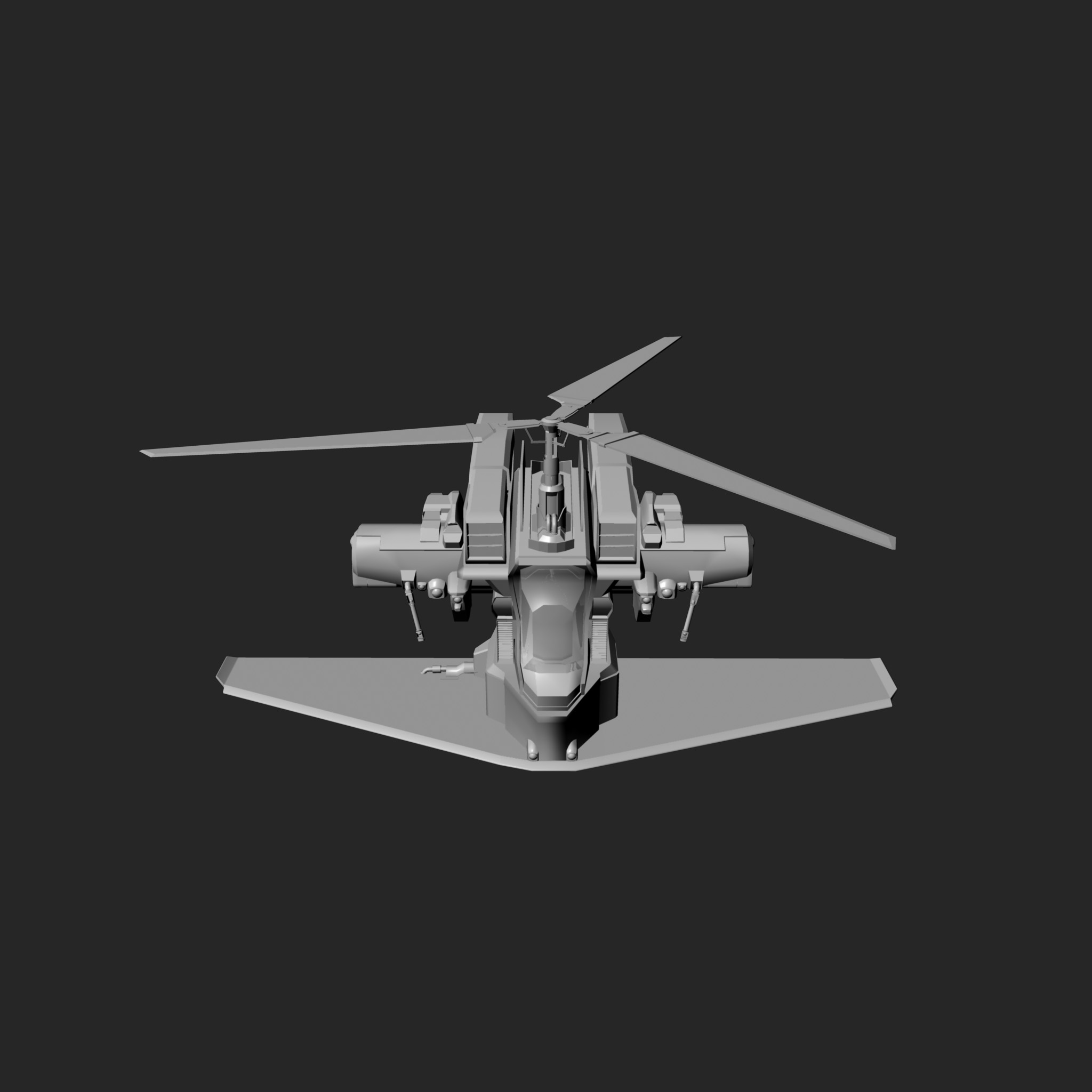Hard-surface_Heli-Glyder WIP — polycount