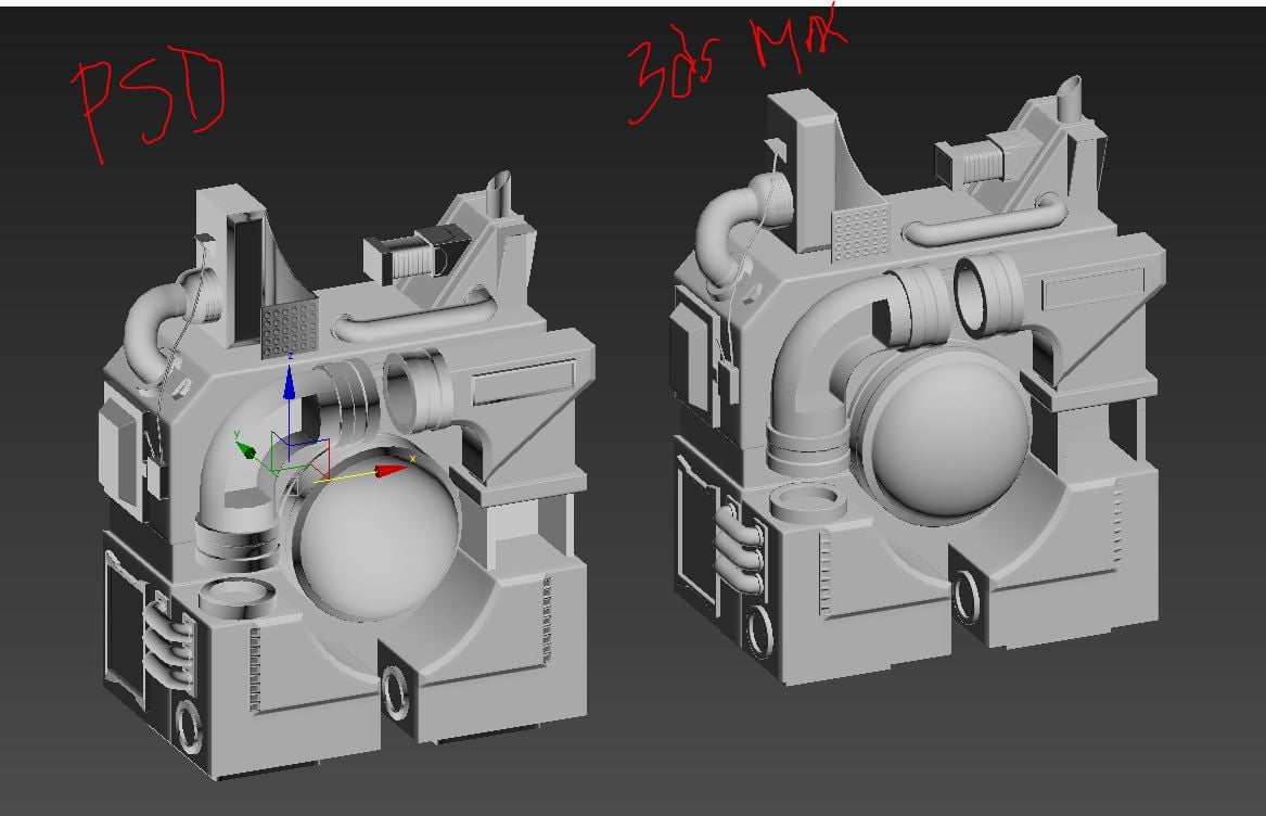 Photoshop Export Causing Weird Shading?? — polycount