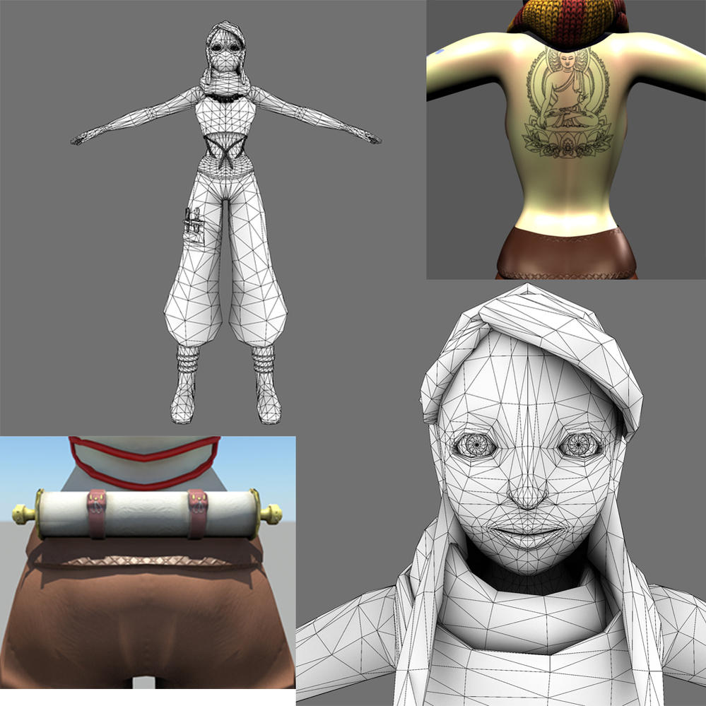 [Mixamo Contest] - ssnakamura - Tenzin(FINAL) — polycount