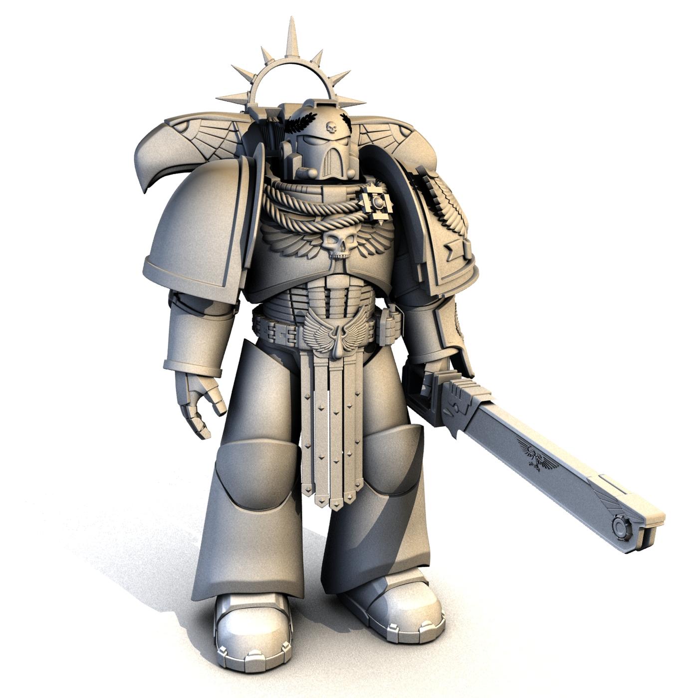 WH40k Space Marine — polycount