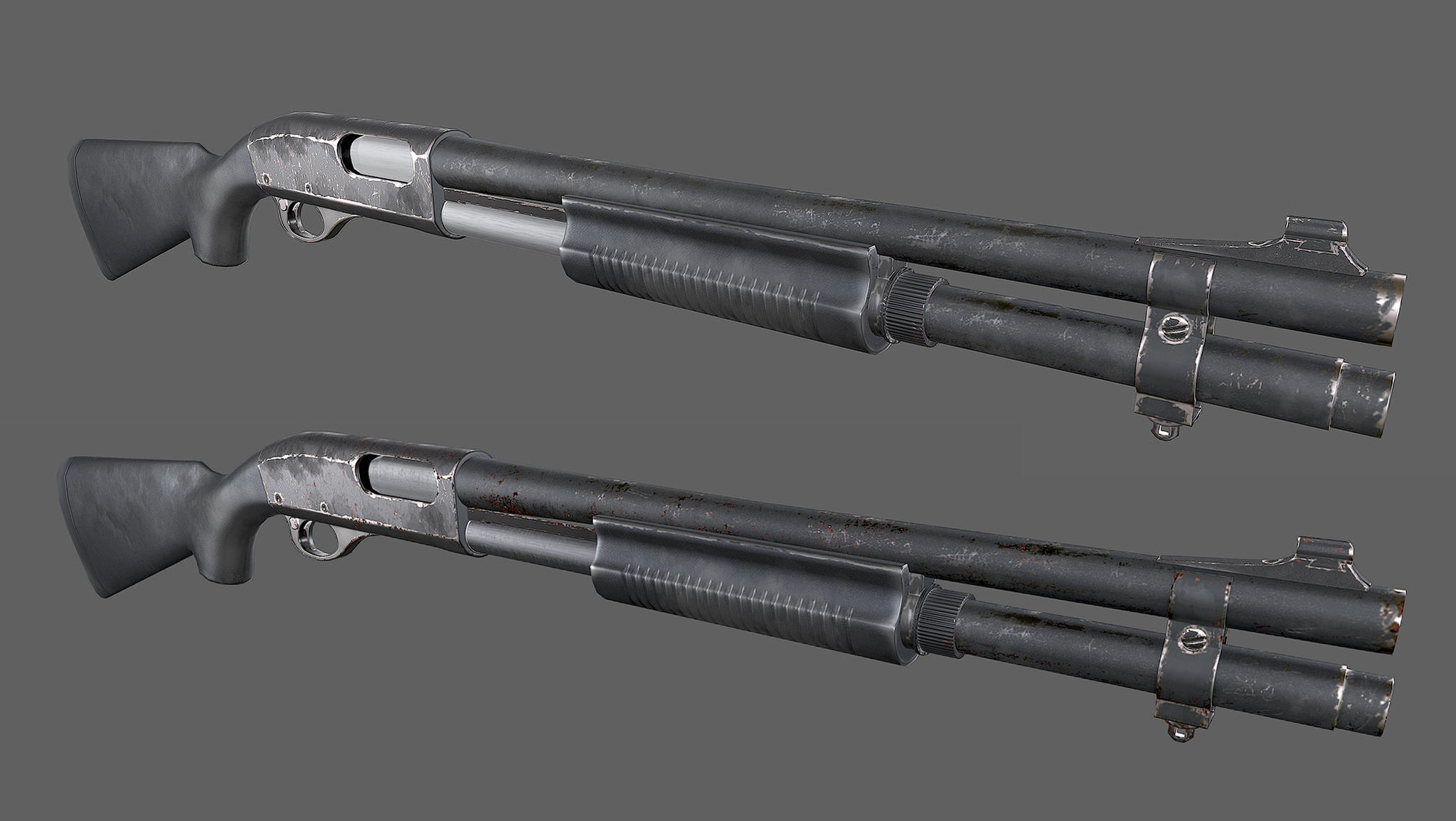 Remington 870 WIP — polycount