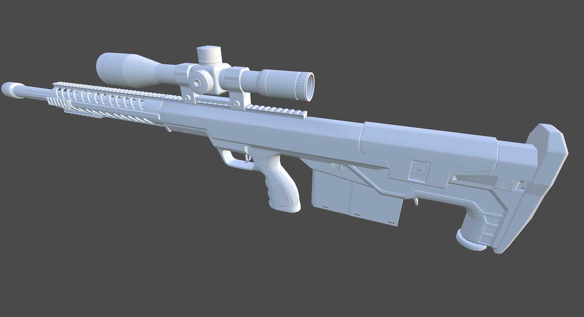 DTA HTI Sniper Rifle — polycount