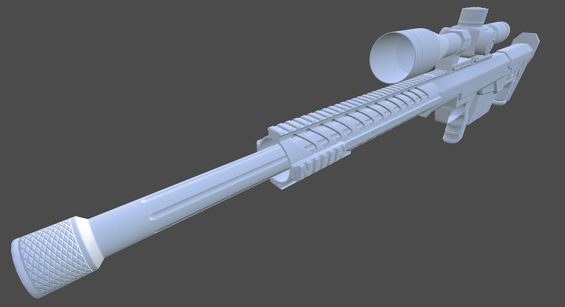 DTA HTI Sniper Rifle — polycount