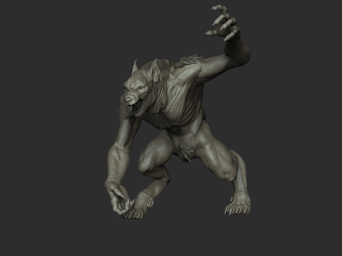Werewolf sculpt !!!!critique needed!!!!! — polycount