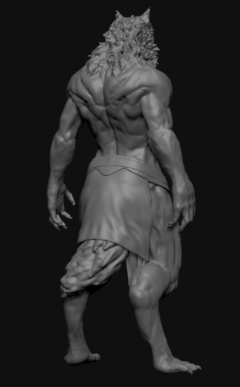 [WIP] Warrior Werewolf — polycount