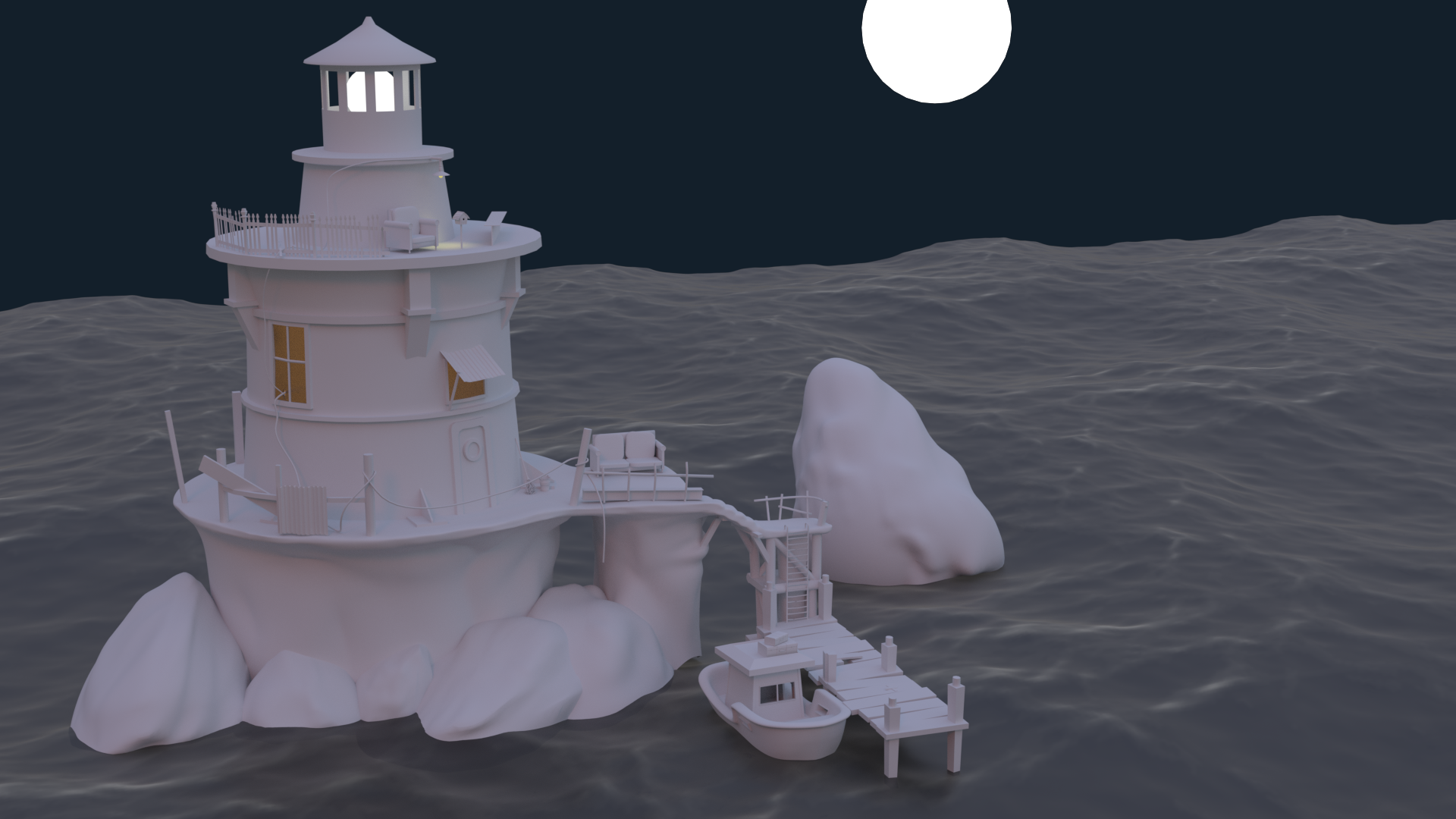Lighthouse environment ( amateur ) — polycount