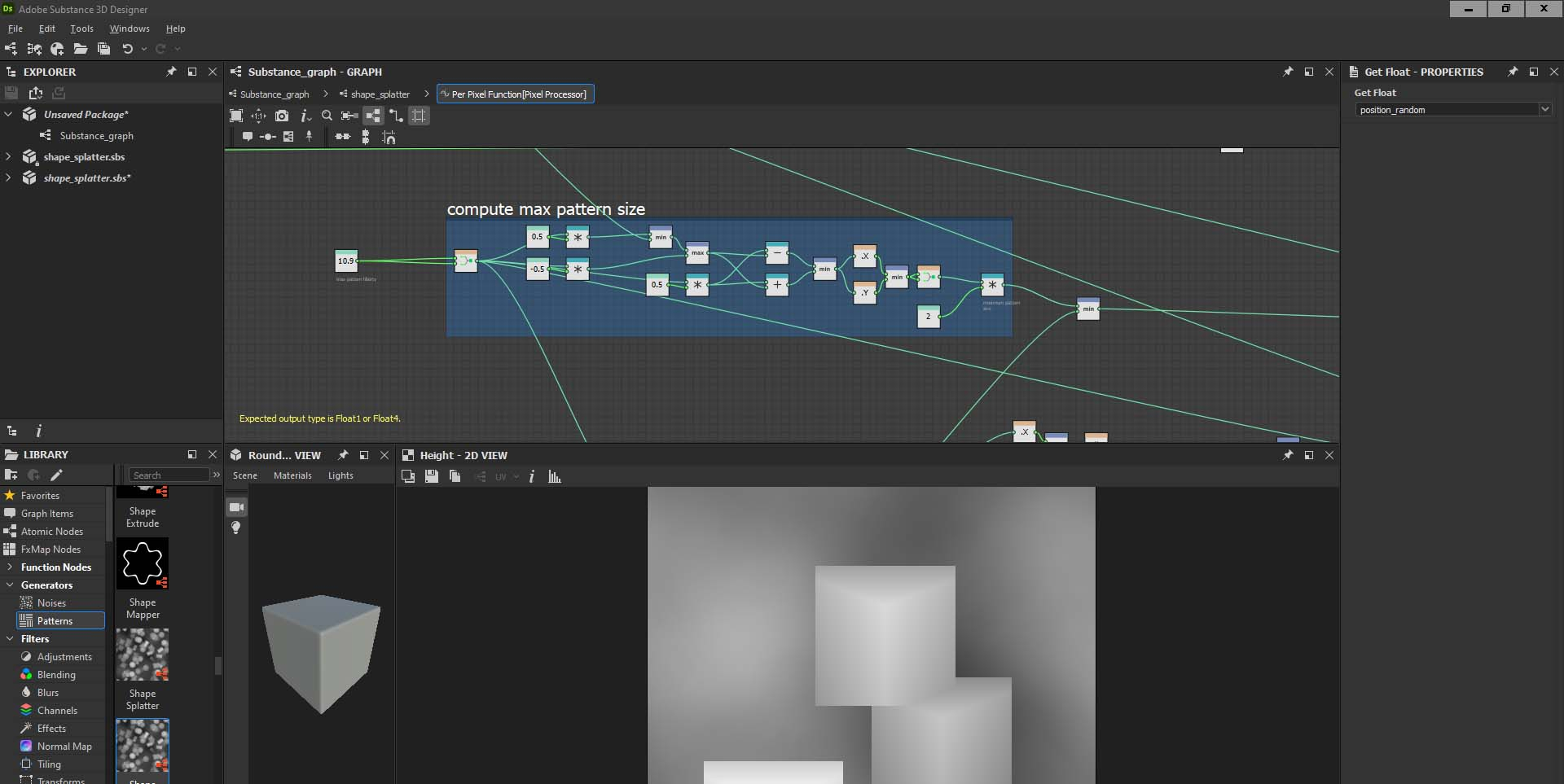How To Modify Shape splatter To Scale Up Beyond 5 Polycount