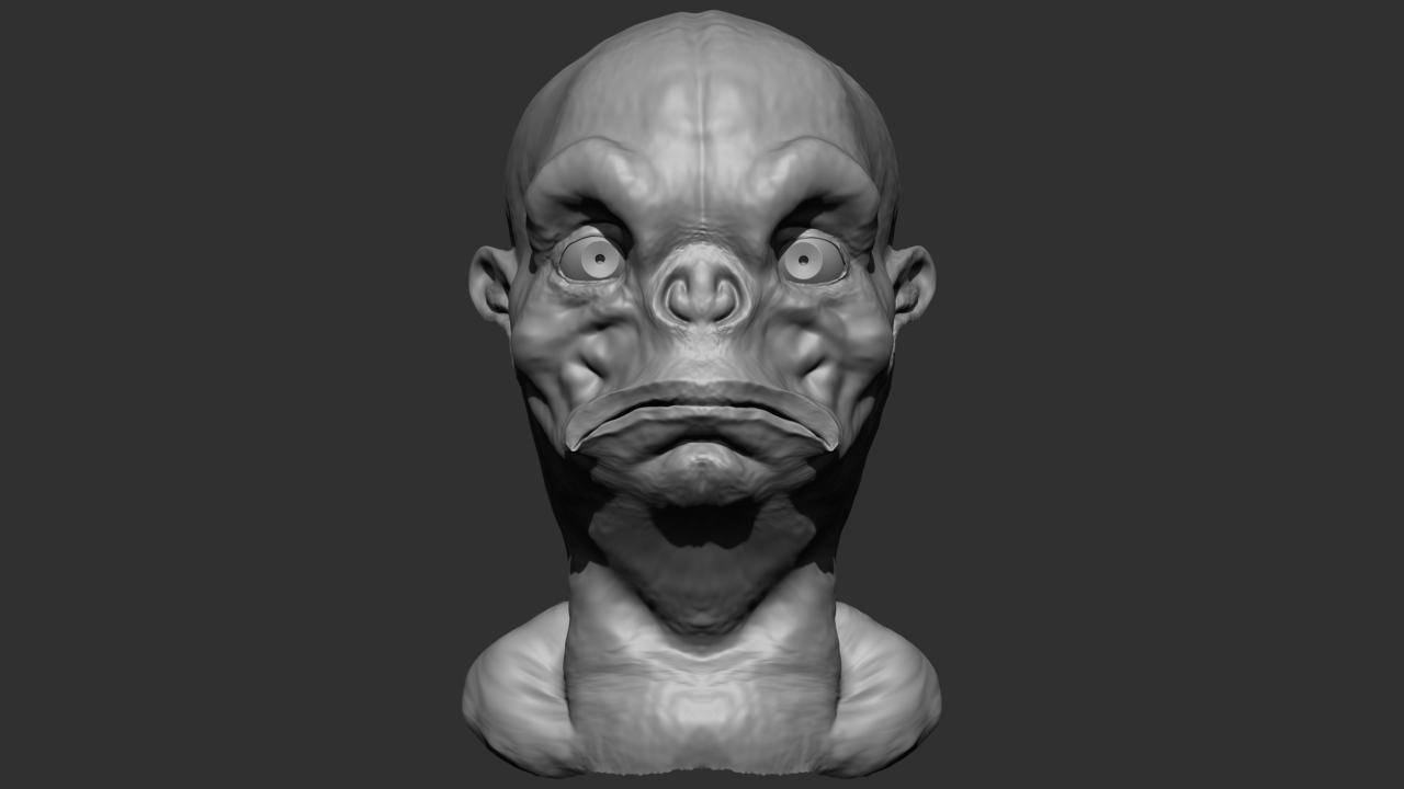Mellon Alien bust [WIP] — polycount